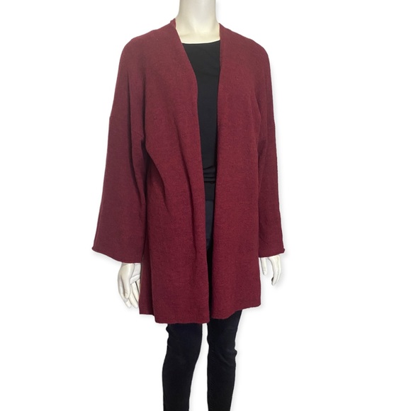 Allison Joy | Sweaters | Allison Joy Everly Burgundy Oversized Kimono ...